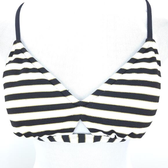 Shade & Shore | Swim | Shade Shore Bikini Top Medium Black White Stripe ...